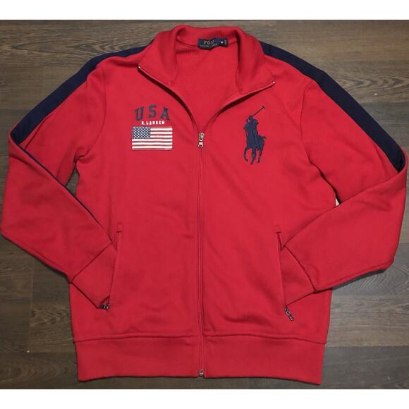 Polo Ralph Lauren | Jackets & Coats | Polo Ralph Lauren Mens Red Full ...
